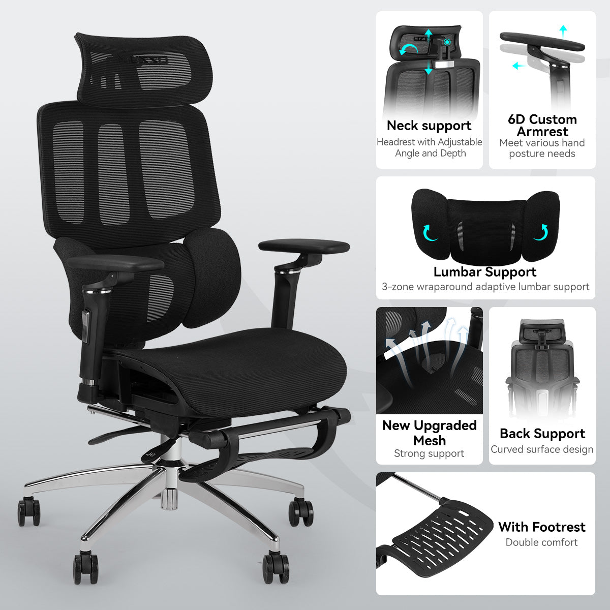 MUSSO H80 Pro Ergonomic Office Chair|Computer Chair